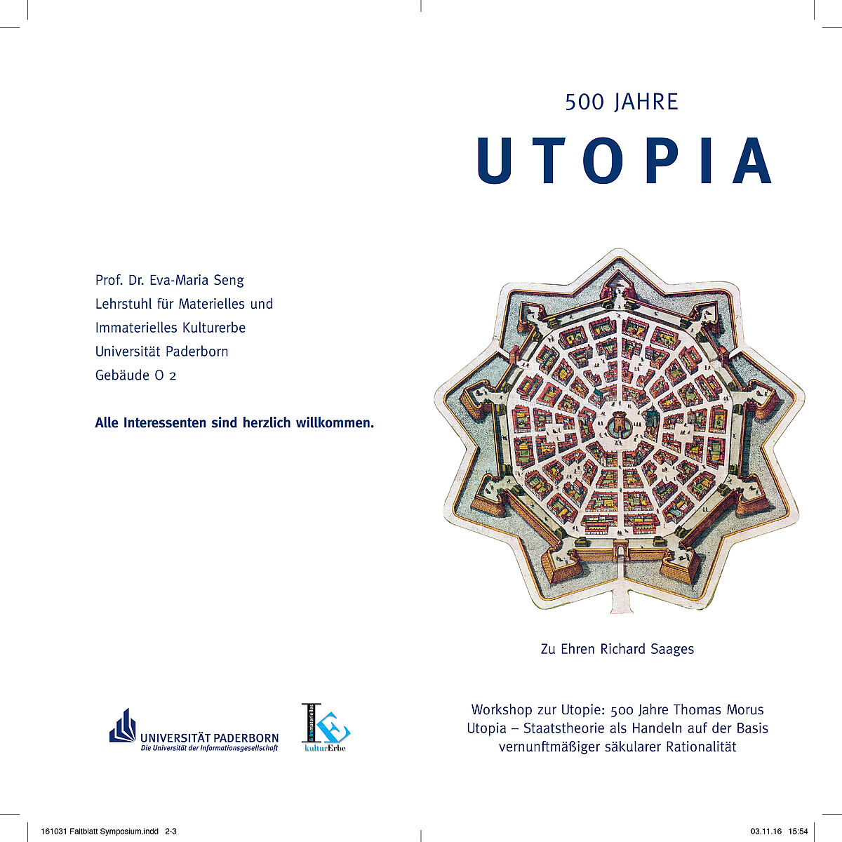 Workshop zur Utopie "500 Jahre Thomas Morus Utopia - Staatstheorie als ...